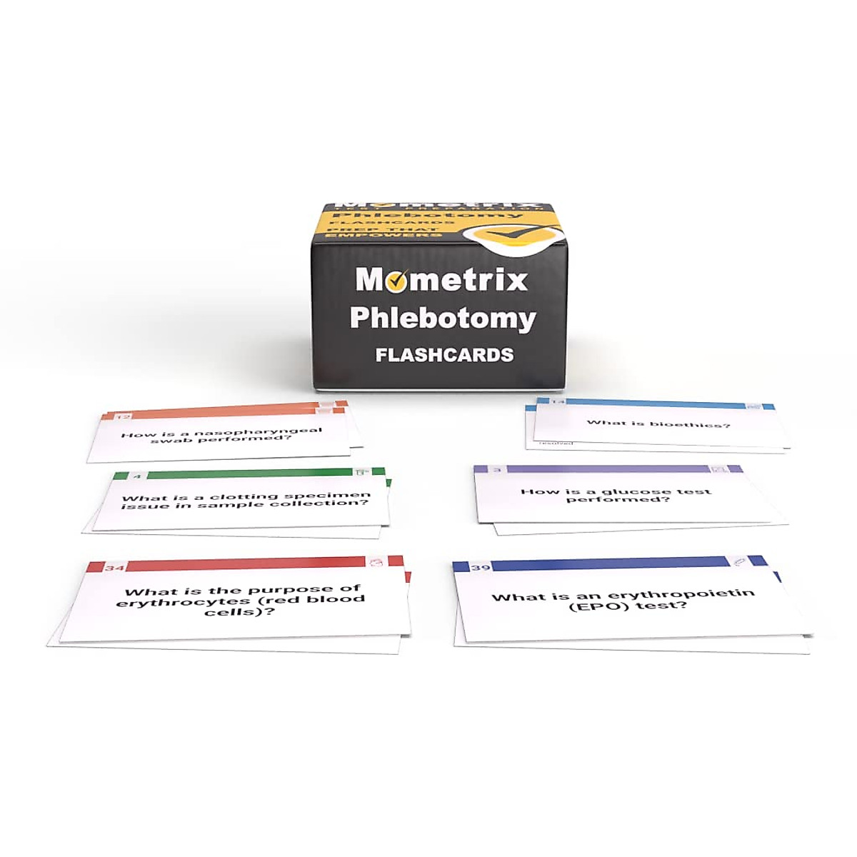 Phlebotomy Study Cards 2023-2024: Phlebotomy Exam Review and Training with Practice Test Questions [Full Color Cards]