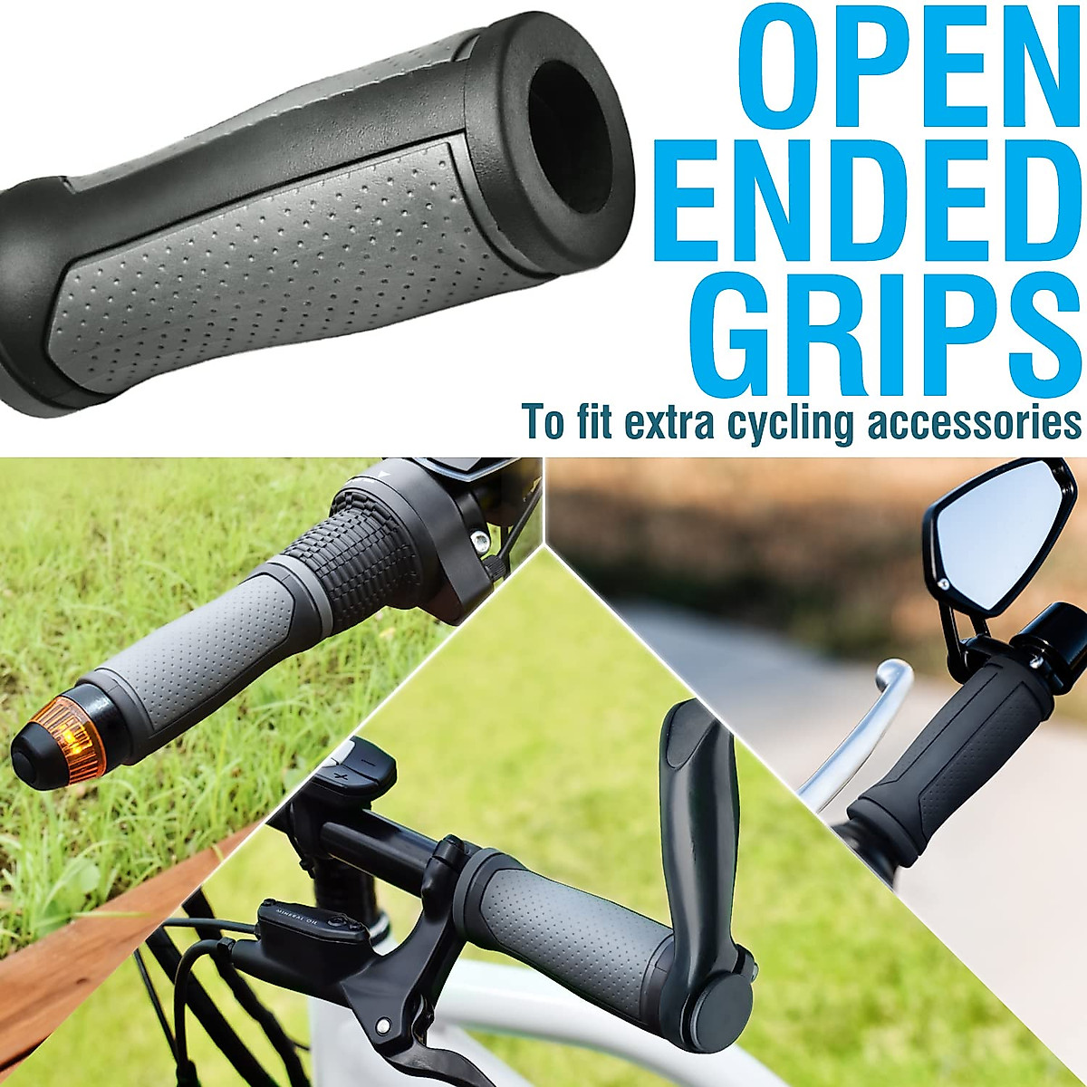Marque Twist Shifter Handlebar Grip - Bike Handlebar Grips Designed for Twist Shifter 90mm (Gray)