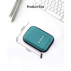 ORICO Hard Drive Case 2.5 inch External Drive Storage Carrying Bag Waterproof Shockproof with Inner Size 5.5x3.5x1.0inch for Organizing HDD and Electronic Accessories, Multi Colors (PHD-25)