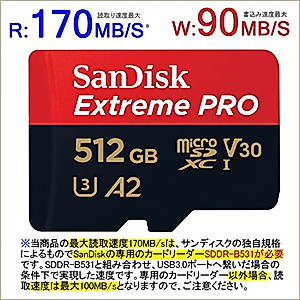 SanDisk 512GB Extreme Pro MicroSD Memory Card with Adapter Works with GoPro Hero 10 Black Action Cam U3 V30 4K A2 Class 10 SDSQXCD-512G-GN6MA Bundle with 1 Everything But Stromboli Micro Card Reader