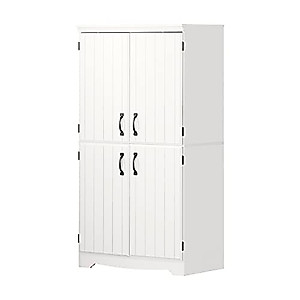 South Shore Farnel 4-Door Storage Cabinet-Pure White, Tall