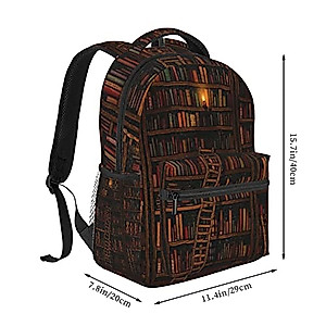 ASYG Books Backpack Library Backpack Cute Tablet Travel Picnic Bag Funny Bag Laptop Backpack Cute Backpack Bag