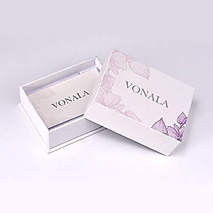 VONALA 925 Sterling Silver Circle Endless Hoop Earrings - Jewellery for Women 65MM