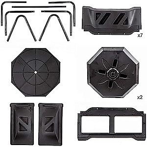 Compost Bins Outdoor 43 Gallon Garden Compost Tumbler Bin ｜ Extra Wide Dual Chamber with 360 Degree Rotating Composter Food Waste Bin ｜Outdoor Aerating Waste Bin Composting Tumbler