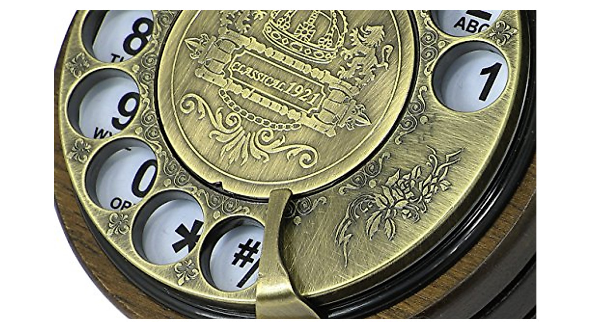 Authentic Opis 1921 Wood Retro Rotary Dial Telephone