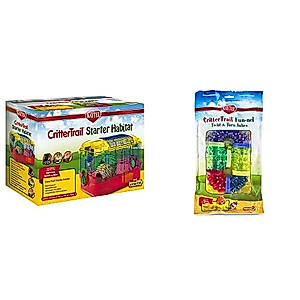 Kaytee CritterTrail Small Animal Habitat Starter Kit with Fun-nel Twist & Turn Tubes Bundle