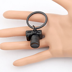 FUSTMW Photographer Gift Camera Keychain Photography Gift Black Camera Charm Jewelry Gifts For Photographer Lovers (camera message crad)
