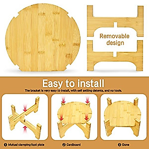 Drink Dispenser,Water Dispenser And Beverage Dispenser Stand(Natural Bamboo).Fit Max 8.66 Inch Glass Drink Dispenser,Water Jugs,Glass Water Pitcher.Ideal for Home, Parties, and Catering Events.