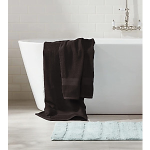 BOUTIQUO 8 Piece Towel Set 100% Ring Spun Cotton, 2 Bath Towels 27X54, 2 Hand Towels 16X28 and 4 Washcloths 13X13 - Ultra Soft Highly Absorbent Machine Washable Hotel Spa Quality - Chocolate Brown