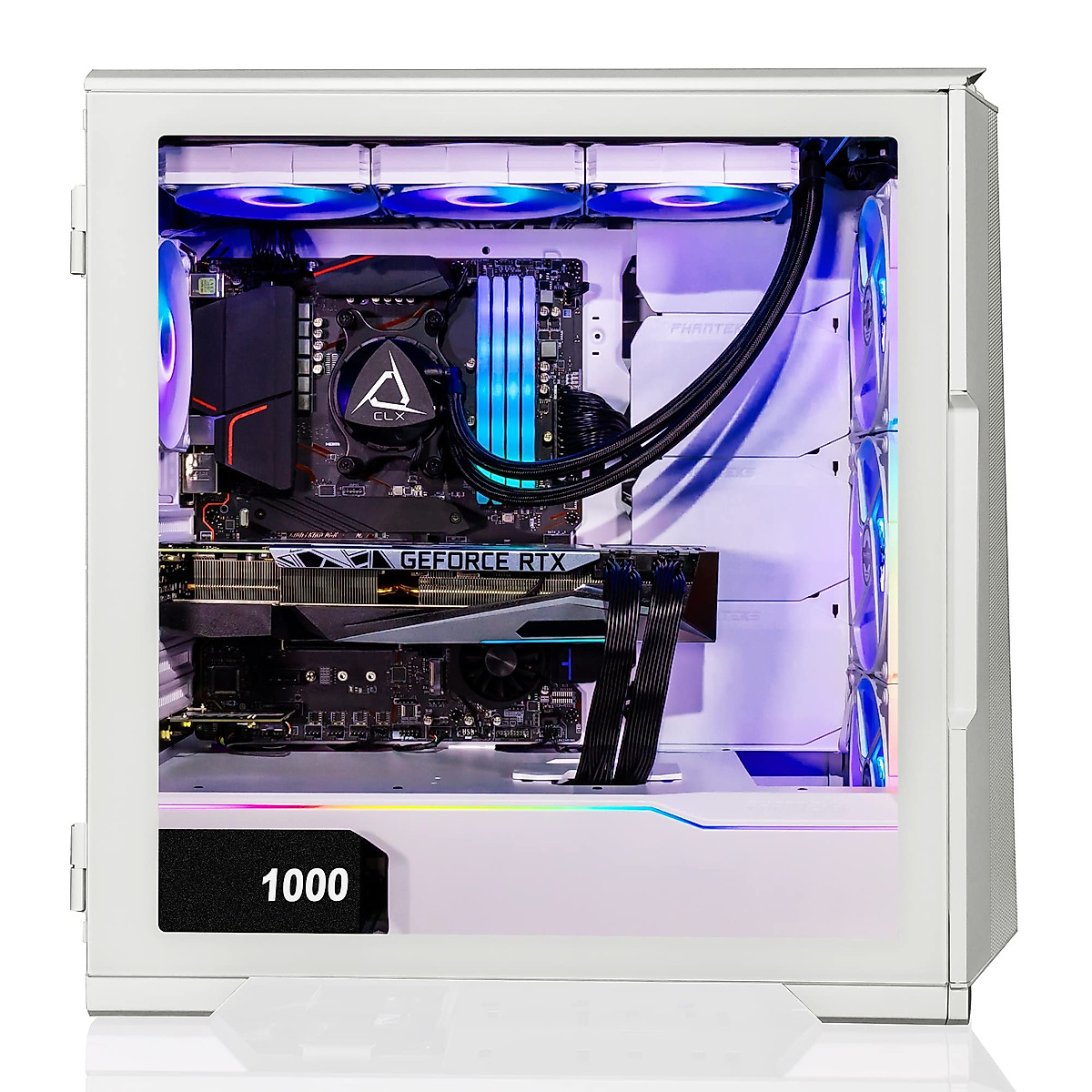 CLX Set VR-Ready Gaming Desktop - Liquid Cooled AMD Ryzen 9 7950X 4.5GHz 16-Core Processor, 64GB DDR5 Memory, GeForce RTX 4090 24GB GDDR6X Graphics, 1TB SSD, 6TB HDD, Windows 11 Home 64-bit, white