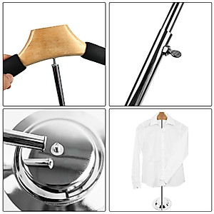 YEXEXINM 2 Pack Adjustable T Shirt Display Flexible Shoulder Stand，17- 31 InchT Shirt Display Stand for Clothing Garment Coat Retail Vendor，Shirt Rack，Metal Clothing Display Rack