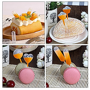 BEARHORN Strawberry Pipettes 4ml Plastic Pipettes Squeeze Dropper Disposable Liquid Dropper Transfer Pipettes, Suitable for Chocolate, Mini Cakes, Ice Cream, Strawberries (100 Pcs)