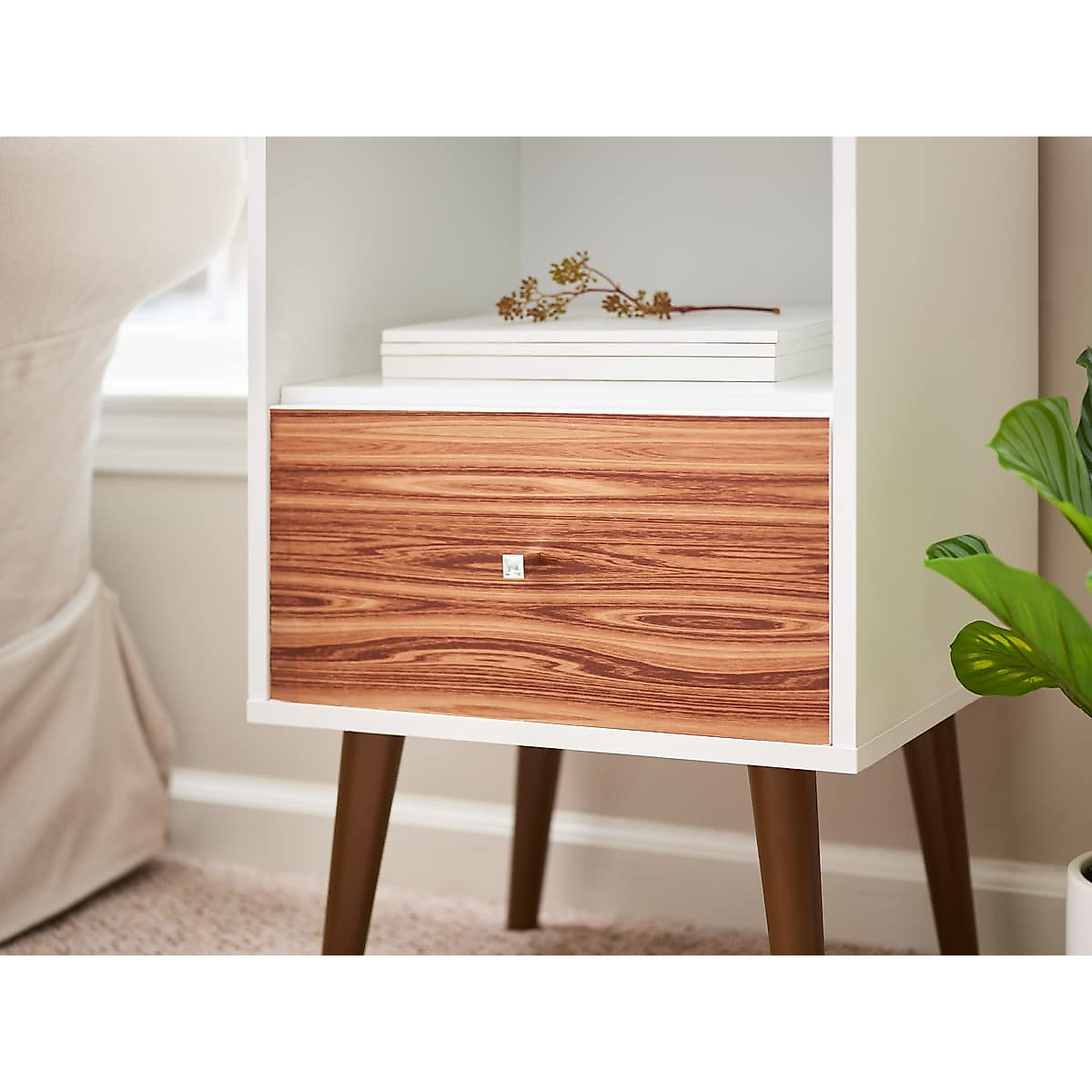 Duck 286460 EasyLiner Adhesive Laminate Surfaces Shelf Liner, Dark Oak, 20 in. x 15 ft., 6 Rolls