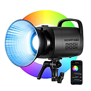 NEEWER LED Video Light Bowens Mount RGB CB60 70W, RGB Full Color 18000 Lux@1m CCT 2700K~6500K CRI 97+ 17 Lighting Scenes App Control Continuous Lighting for Photography, Studio Video Lighting