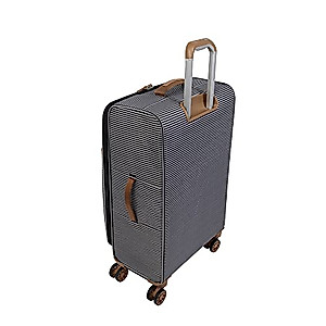 it luggage Beach Stripes 26" Softside Carry-On 8 Wheel Spinner, Black/Grey