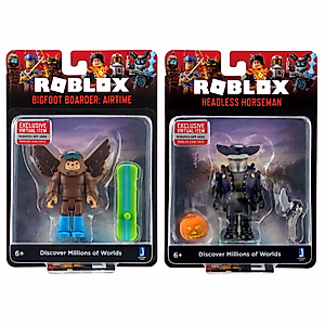 Roblox Action Collection - Headless Horseman + Bigfoot Boarder: Airtime Two Figure Bundle [Includes 2 Exclusive Virtual Items]