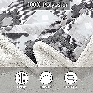 Eddie Bauer Ultra-Plush Collection Throw Blanket-Reversible Sherpa Fleece Cover, Soft & Cozy, Perfect for Bed or Couch, Copper Creek Grey