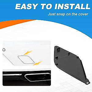 CZShiYue Rear Bumper Tow Hook Cover Fit for Volvo S90 2017 2018 2019 Towing Eye Cap 31383298 398400101 (Black, Right Passenger Side) Xinpinsai