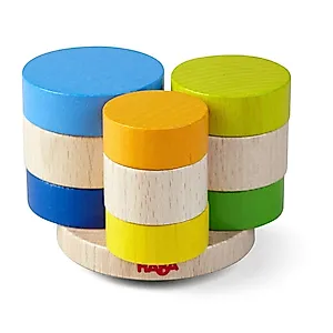 HABA Wooden Wobbly Tower Stacking Game (Made in Germany)