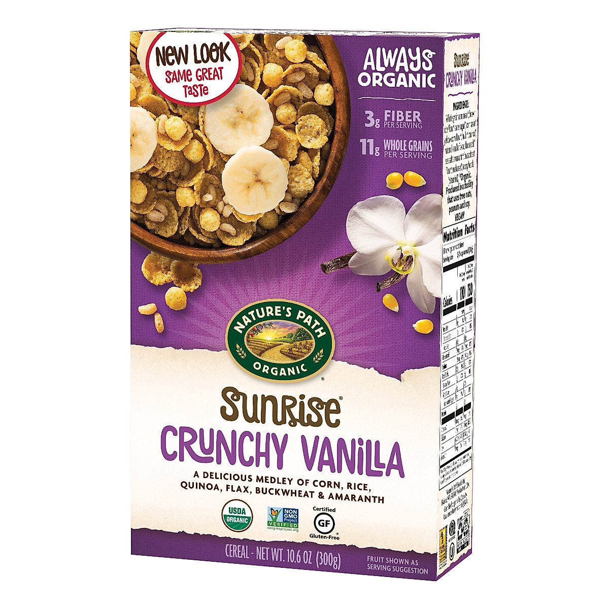 Nature's Path Organic Gluten-Free Cereal, Crunchy Vanilla Sunrise, 10.6 Ounce Box (Pack of 2)