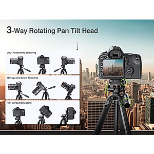 Elitehood 68" Heavy Duty iPad Tripod, Ultra-Stable Camera Tripod for iPad Pro 12.9, iPad Tripod Stand Mount for Video Recording/Photography, Compatible with 4.7-13inch Tablet/iPad Pro/Webcam/DSLR