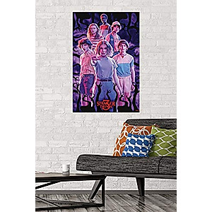 Trends International Netflix Stranger Things: Season 3 - Group Wall Poster, 22.375" x 34", Poster & Mount Bundle