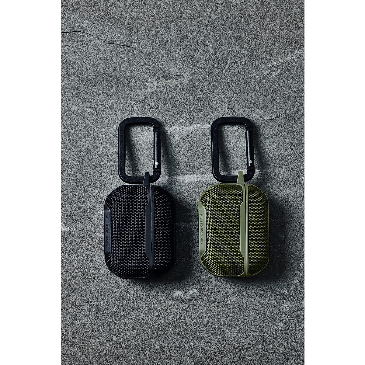 UAG Designed for AirPods Case (3rd Generation 2021) Metropolis Ballistic ARMR Olive Drab - Rugged Protective Case Cover Compatible with MagSafe Charging with Keychain Carabiner by URBAN ARMOR GEAR