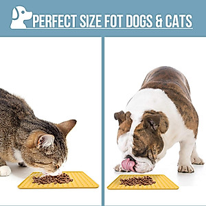 Dog Lick Mat, Dog Slow Feeder, Pet Calming Mat, Anxiety Relief Dog Cat Training Licking Mat, Perfect for Food, Yogurt, Peanut Butter