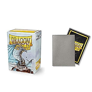 2 Packs Dragon Shield Matte Silver Standard Size 100 ct Card Sleeves Value Bundle! …