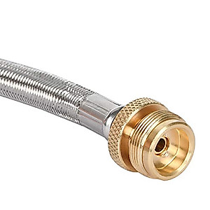 GasSaf 5FT Propane Hose, Propane Adapter Hose with Gauge, 1lb to 20lb Propane Tank Adapter for Weber Q Series Grill, Heater, Blackstone Griddles, Camp Stove