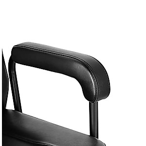 Beautymega Black Hydraulic Pump Styling Chair 360 Degrees Swivel Barber Chair Salon Spa Reclining Beauty Chair