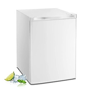 R.W.FLAME Mini Freezer Countertop, 2.1 Cu.Ft Energy Saving Upright Freezer, Small Freezer with Reversible Single Door for Home/Dorms/Apartment/Office (White)