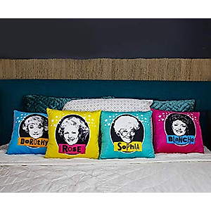 The Golden Girls 14-Inch Character Throw Pillows | Set of 4 | Decorative Square Accent Pillows for Living Room Set, Cushion, Couches And Sofas, Bedroom