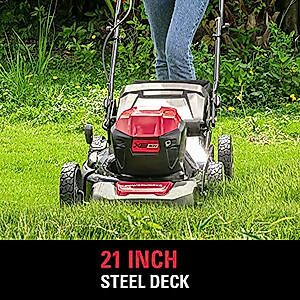 Powerworks XB 40V 21" Brushless Cordless Push Mower, Electric Self-Propelled Lawn Mower for Garden, with 4Ah Battery and Charger Included