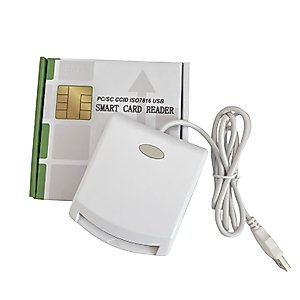 ISO7816 Contact EMV SIM eID PC/SC USB CCID Smart IC Chip Card Reader Writer Programmer with 2pcs SLE4442 Cards + SDK Kit(Program Required) for Professional Engineer