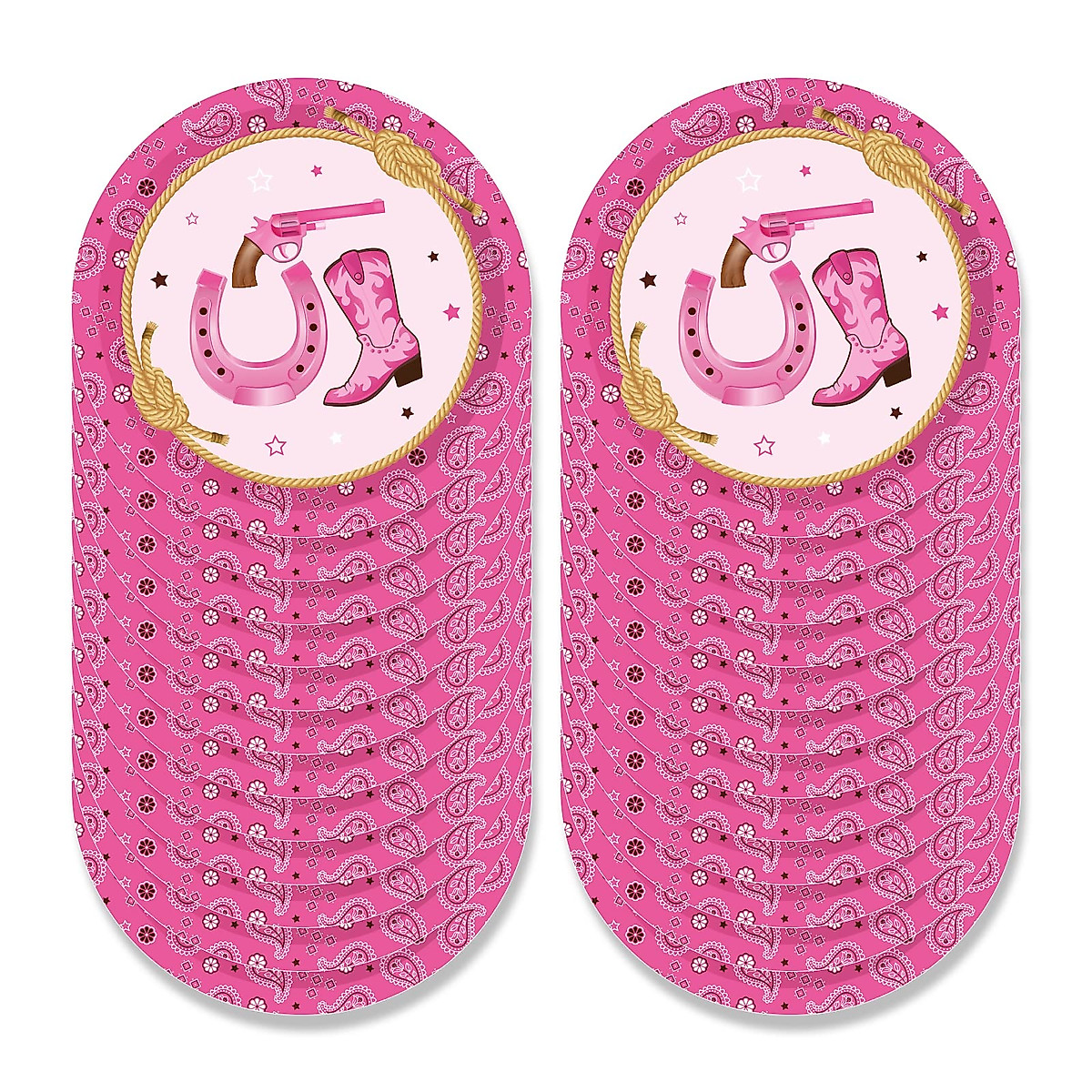 93 Pieces Western Cowgirl Birthday Party Decorations Pack- Serves 8 - Wild West Cowgirl Theme Birthday Party Supplies Includes Cowgirl Birthday Party Paper Plates Napkins Cups and Plastic Cutlery Set