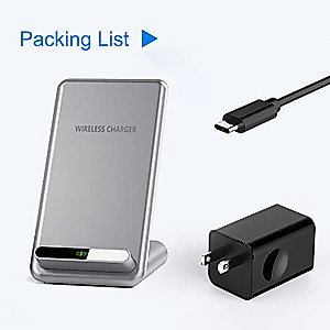 yootech 7.5W/10W/15W Fast Wireless Charger,Wireless Charging Stand with Quick Adapter Compatible with iPhone 14/14 Plus/14 Pro/14 Pro Max/13/SE 2022/12,15W LG V35,10W Galaxy S21/S20/S10,Pixel 3/4XL