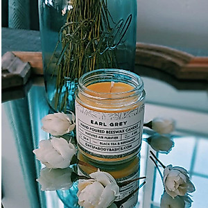 Woodland Timber Hand-Poured Beeswax Candle - Cotton Braided Wick, Smokeless, Cleans Air, Non-Toxic, Non-Polluting, Non-Allergenic, Handmade in USA