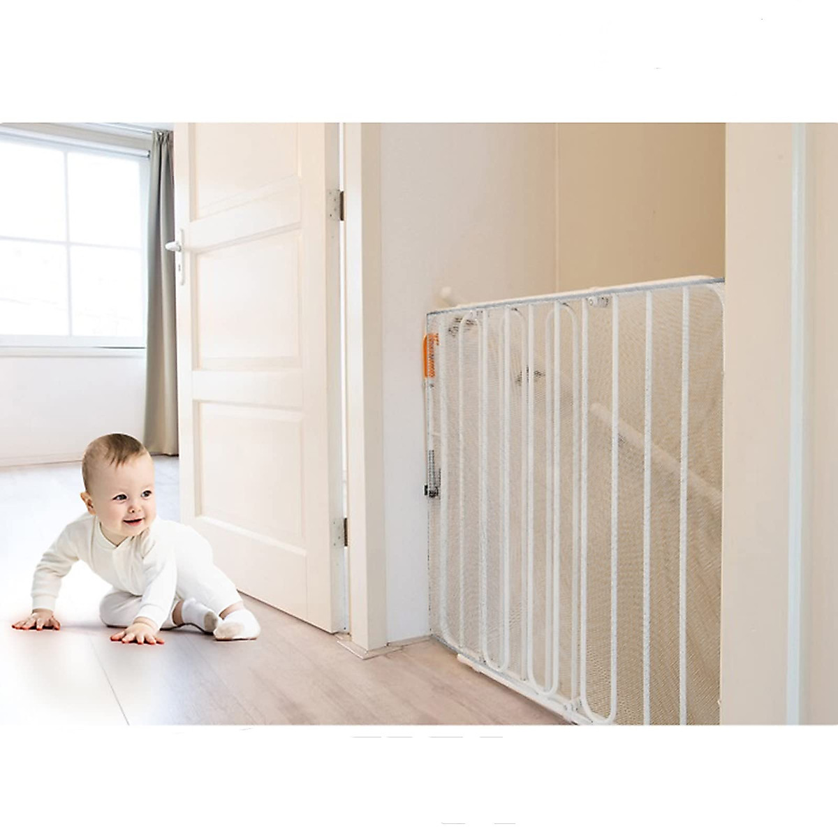 FlyLemon Child Safety Net,15ft×3ft Flexible Banister Guard, Railing Safety Net for Stairs, Balcony Safety Net for Baby Pets Cats Toys