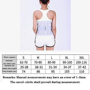 LSRRYD Back Support Belt Lower Back Brace for Men and Women for Pain Relief and Injury Prevention Sciatica Spinal Stenosis Scoliosis Or Herniated Disc (Size : XL)