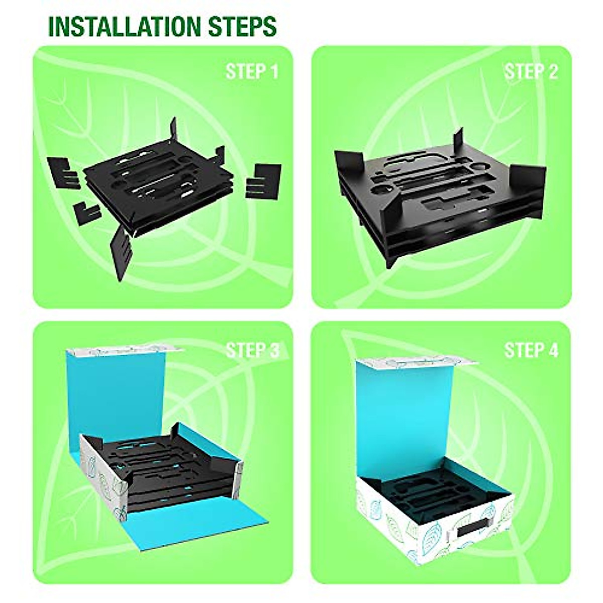 Buyfunny01 Switch Storage Box Magic Stick DIY Assembly Storage Case Host Protection Professional for Switch,49.5x35x5cm,White