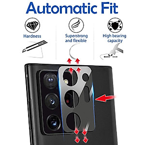 Suoman 3-Pack for Samsung Note 20 Ultra Camera Lens Protector - [Aluminum alloy] [Not Affect Flash] Camera Lens Protector for Samsung Note 20 Ultra 5G - Black