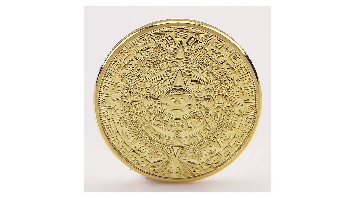 Aztec Mayan Calendar Coin - Unique Gift Collection