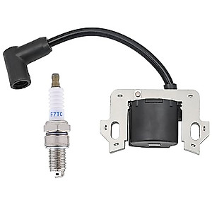 FitBest GCV160 Ignition Coil with Spark Plug for Honda GCV135 GCV190 GSV160 GSV190 GC135 GC160 GC190 GC160A GC160LA GC190A GC190LA HRR216 HRB216 HRS216 Lawn Mower 30500-ZL8-014 30500-ZL8-004 Red