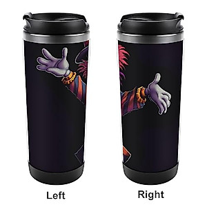 RTFGHJS 13oz Vacuum Insulated Stainless Steel Tumbler with Leakproof Lid Cute Cartoon Clown 304 Stainless Steel Travel Mug Wide Mouth Coffee Cup for Hot & Cold Drinks (380ml)