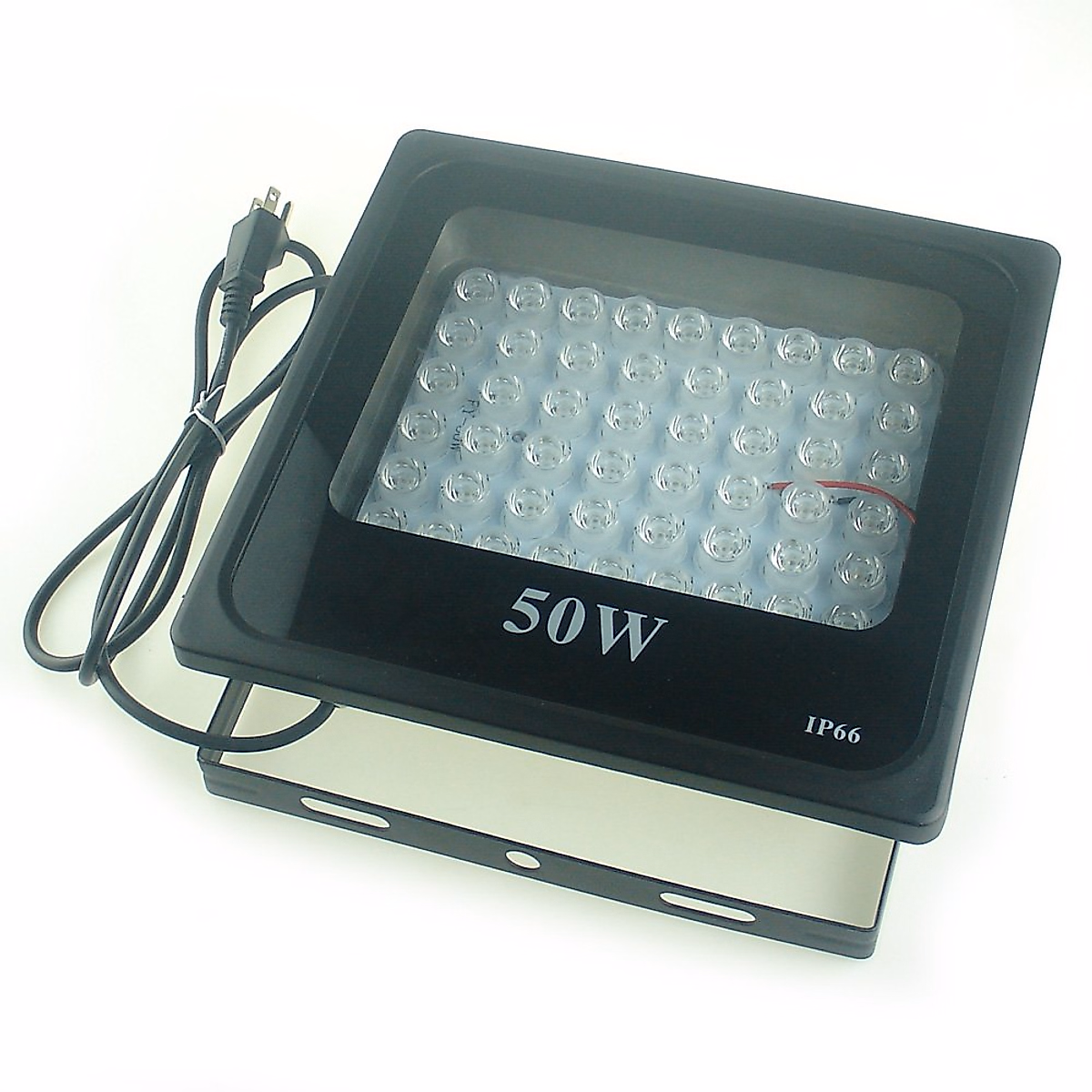 QUANS 50W Ultra Violet UV LED Light for Curing Glue Blacklight Fishing Aquarium Glow in The Dark Special Effects, 110V US Plug (50 Watt)