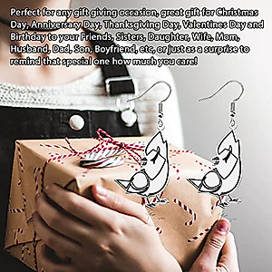 The Owl Home Palisman Earring The Owl Home Movie Fans Gift Red Cardinal Earring Red Cardinal Gift (Red Cardinal Earring)