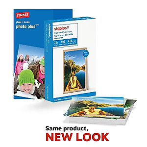 Staples 508431 Premium Glossy Photo Paper 4-Inch X 6-Inch 100/Pack (17673-Cc)