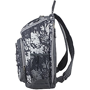 FUEL Wide Mouth Sports Backpack with Laptop Compartment for Work, Travel, Outdoors - Gray Flannel/Soft Silver