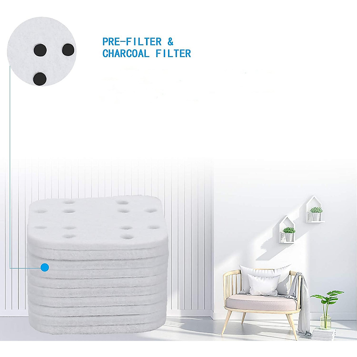 KEYJINIU 20 Pack LV600HH Replacement Descaling Pad, Compatible for LEVOIT LV600HH LV600S Mineral Absorption Pad